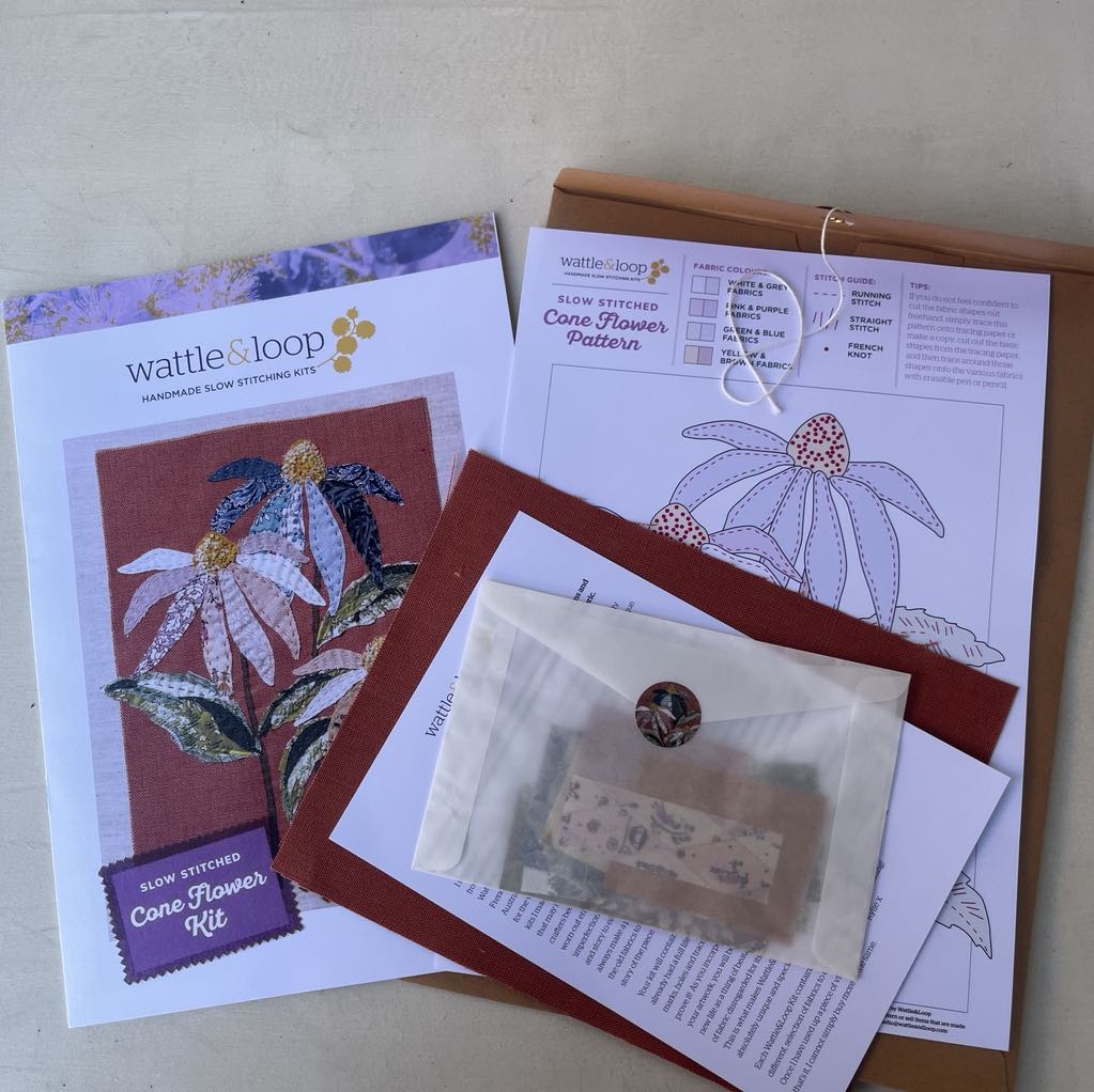 Wattle & Loop Slow Stitching Kit – Flowers On Melville